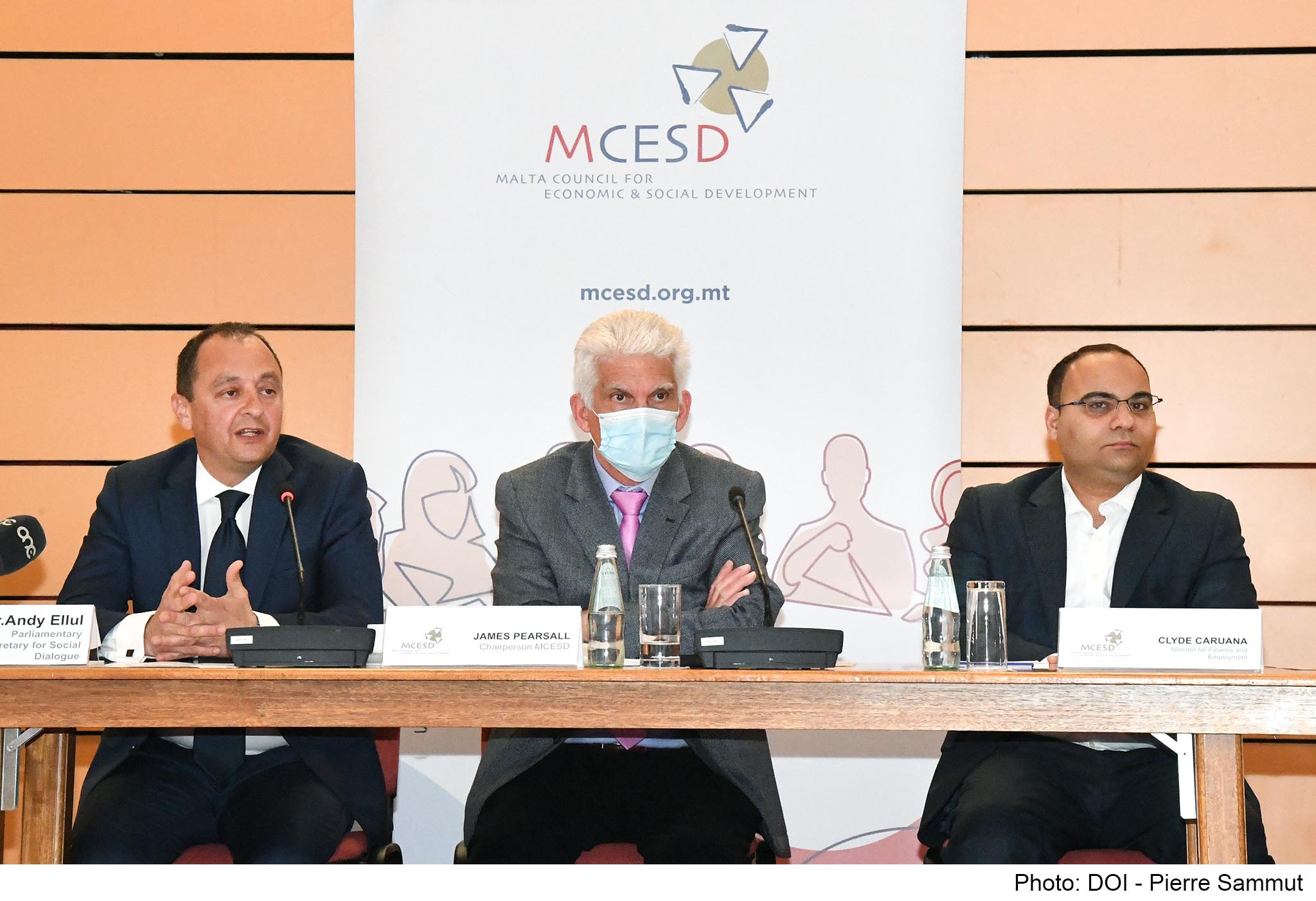 Hon Clyde Caruana and Parliamentary Secretary for Social Dialogue Andy ...